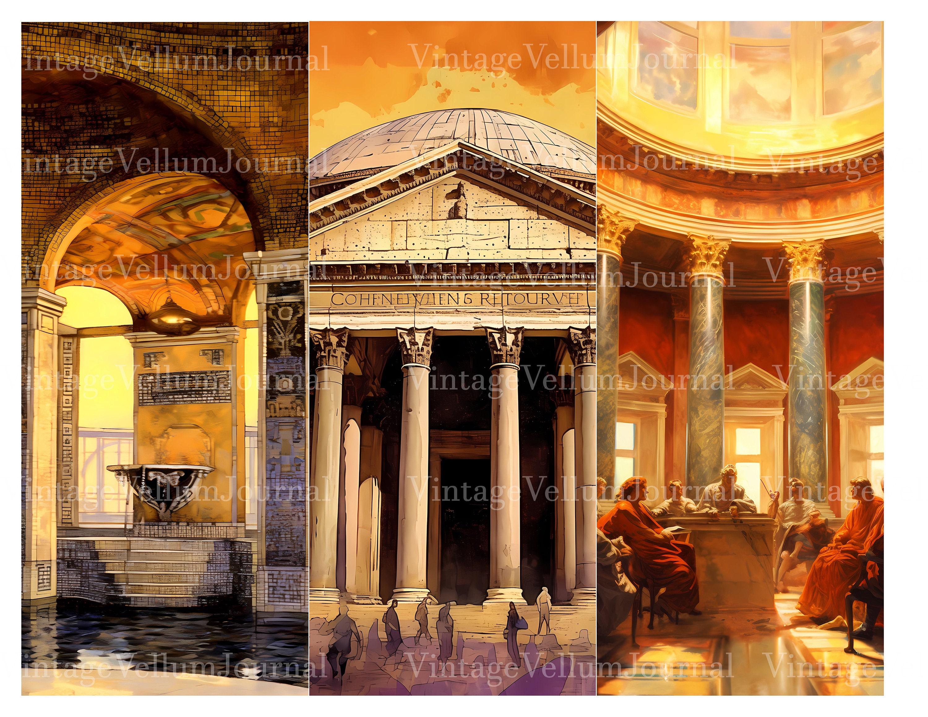 20 Ancient Roman Junk Journal Pages - Printable Rome Junk Journal for ...