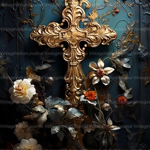 40 Stylized Crosses Junk Journal Pages - Christianity Junk Journal for ...