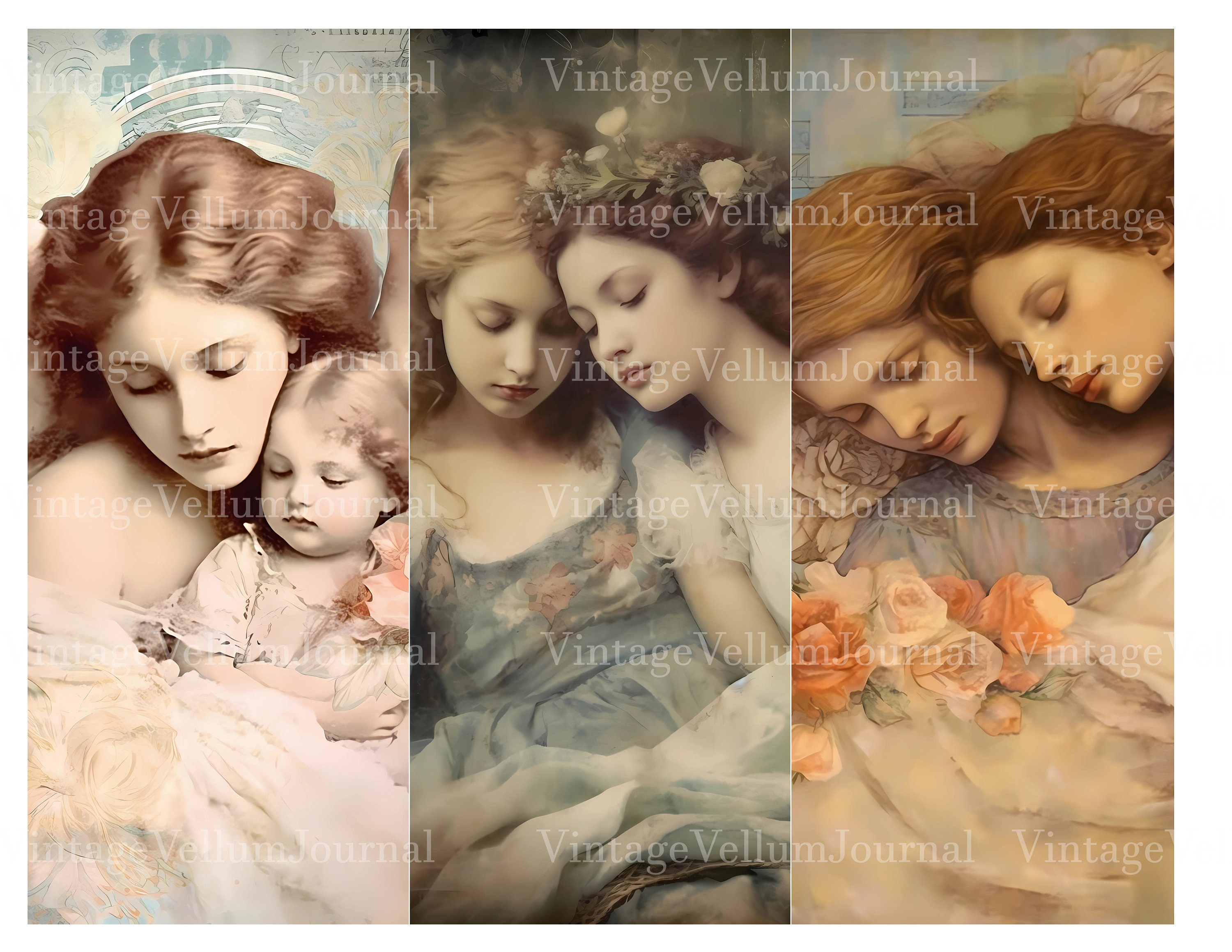 40 Lovely Angel Junk Journal Pages - Printable Vintage Angel Junk ...