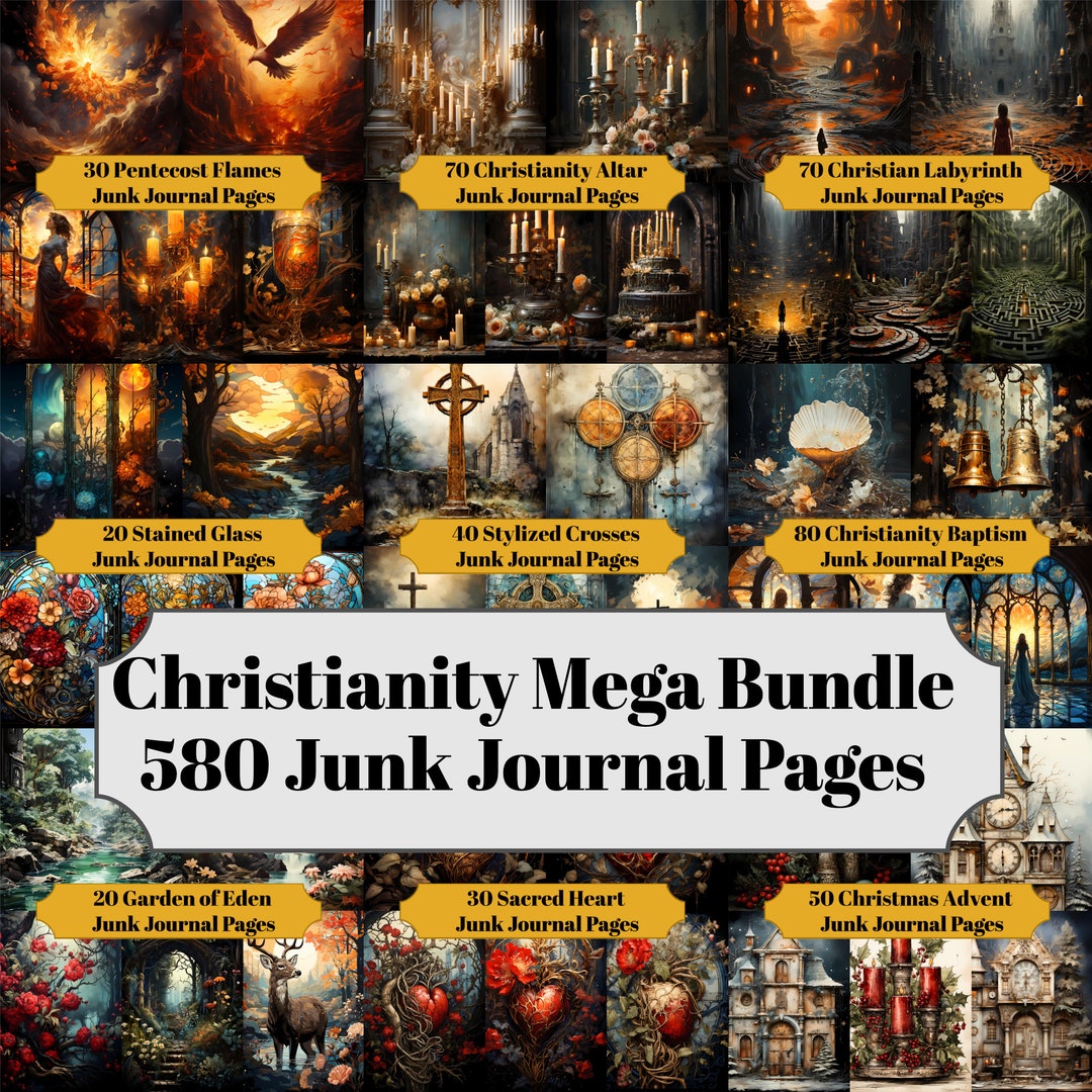 MEGA Christianity Junk Journal Pages Bundle - 580 Biblical Printables ...