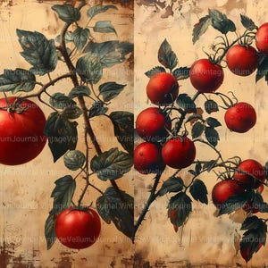 80 Tomato Junk Journal Pages - Fruits and Vegetables Junk Journal for ...