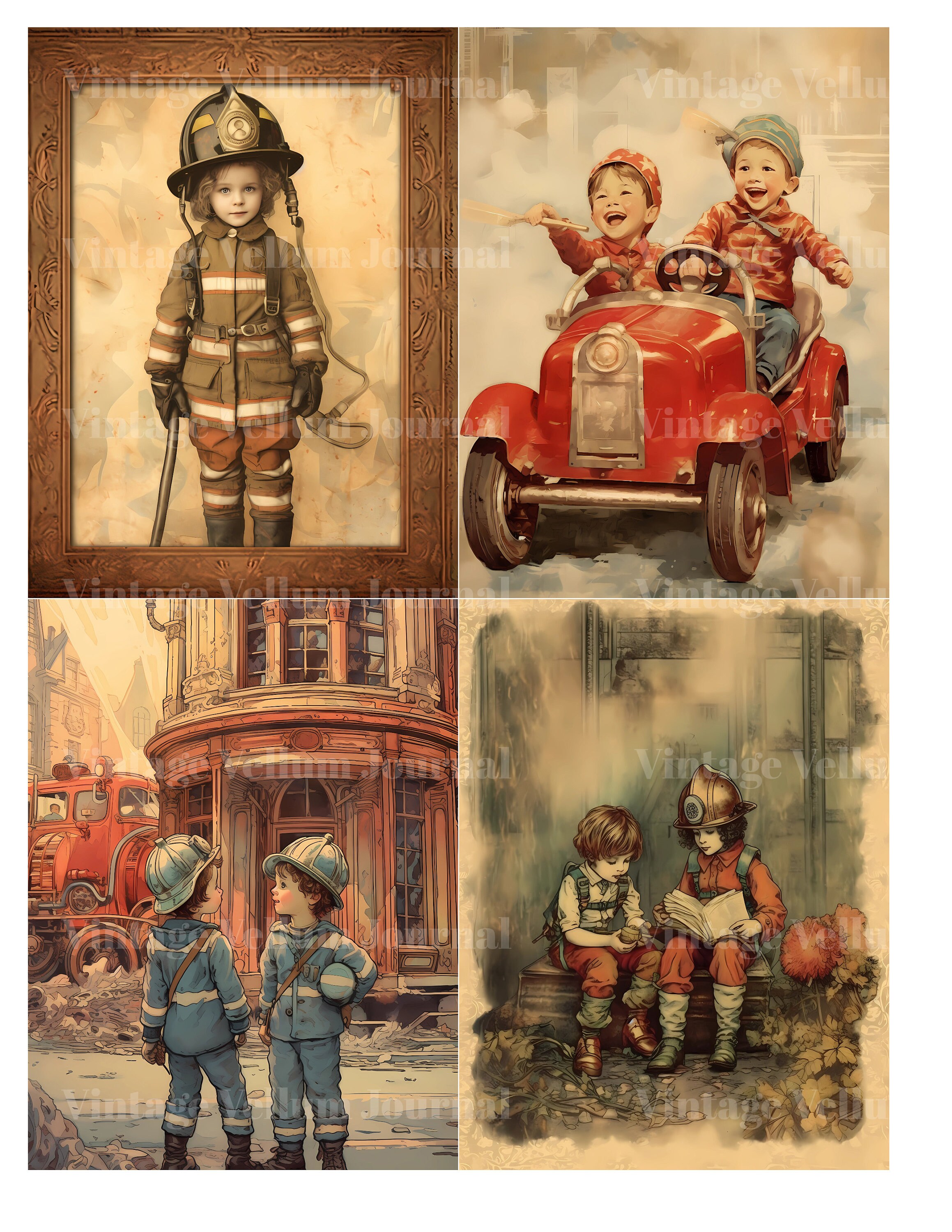 20 Kid Firefighter Journal Pages Printable Kid Firefighters - Etsy