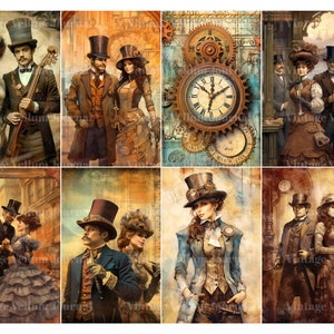 30 Steampunk Metropolitan Junk Journal Pages - Printable Steampunk ...