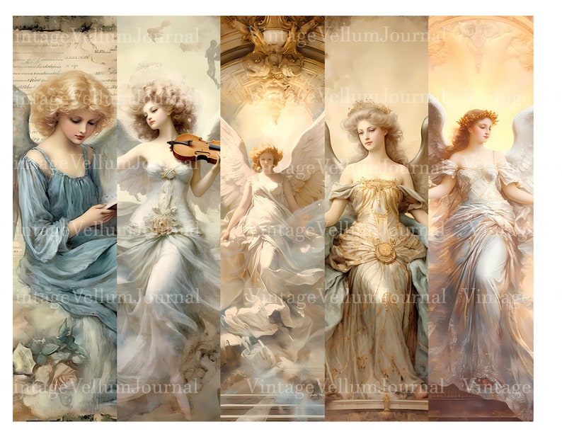 20 Rococo Angel Junk Journal Pages Printable Vintage Angel - Etsy