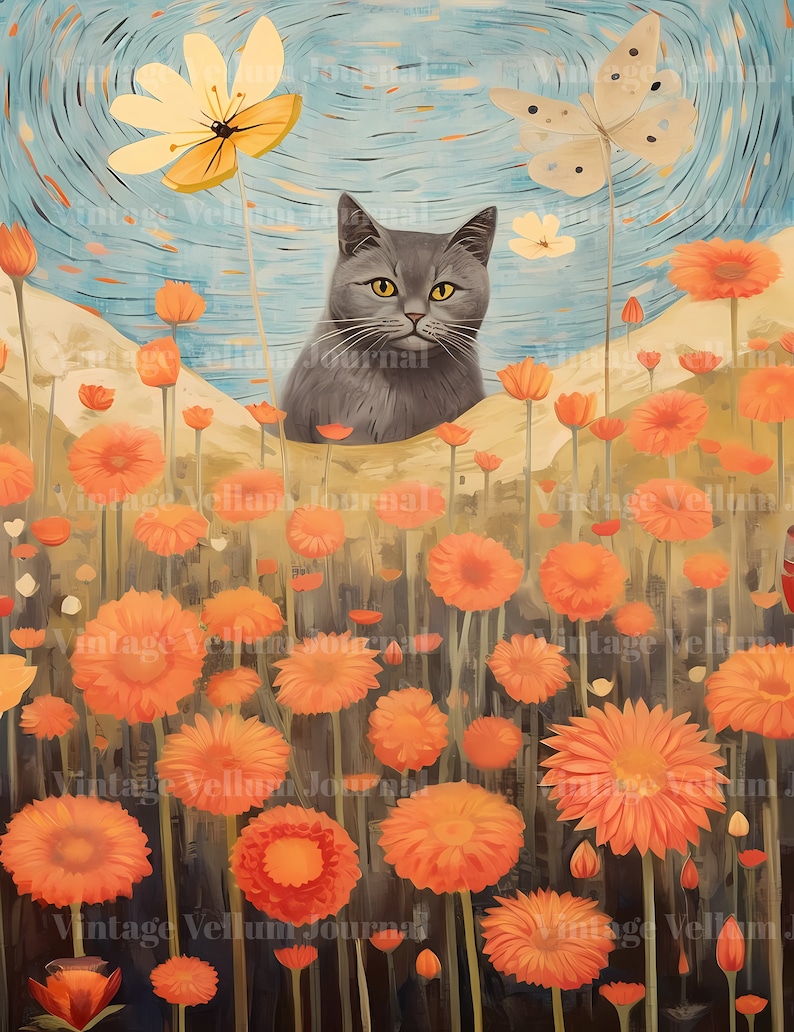 40 Cat Junk Journal Pages Printable Cats Junk Journal for - Etsy