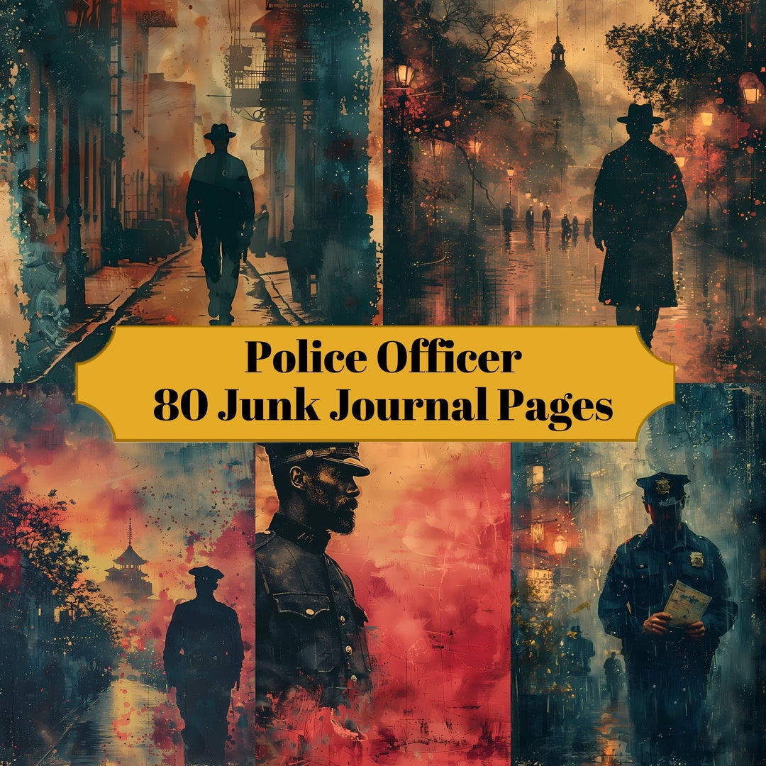 80 Police Officer Junk Journal Pages - Profession Journey Junk Journal ...