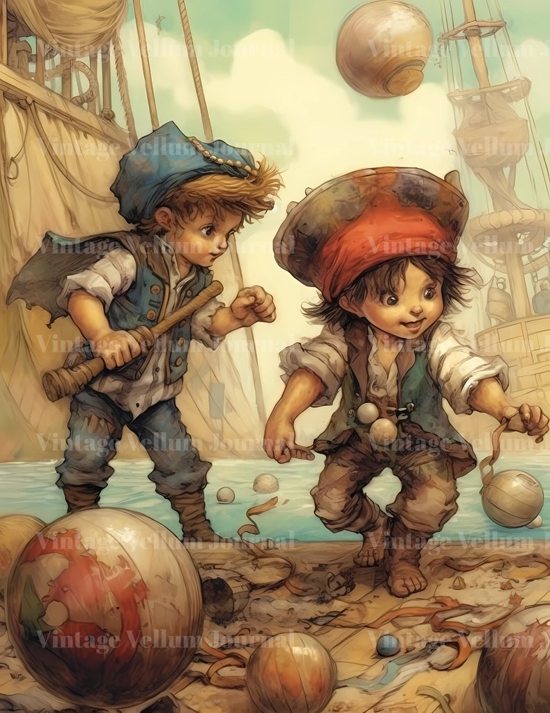 40 Cute Pirates Junk Journal Pages Printable Pirate Junk - Etsy