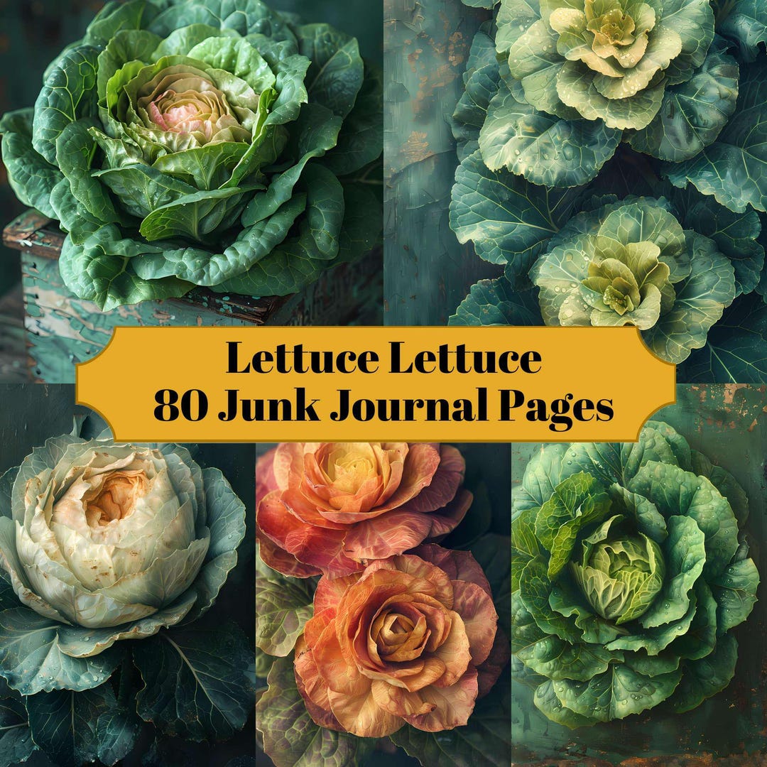 80 Lettuce Lettuce Junk Journal Pages - Fruits and Vegetables Junk ...