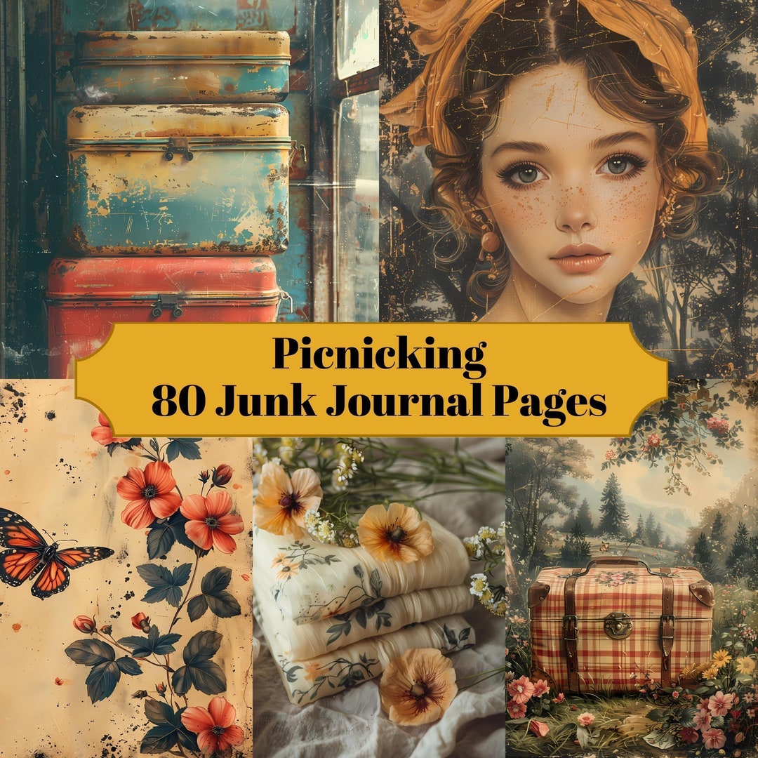 80 Picnicking Junk Journal Pages - Hobbies and Crafts Junk Journal for ...