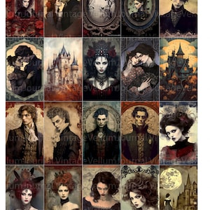50 Vampire Junk Journal Pages Digital Vintage Vampires Junk Journal for ...