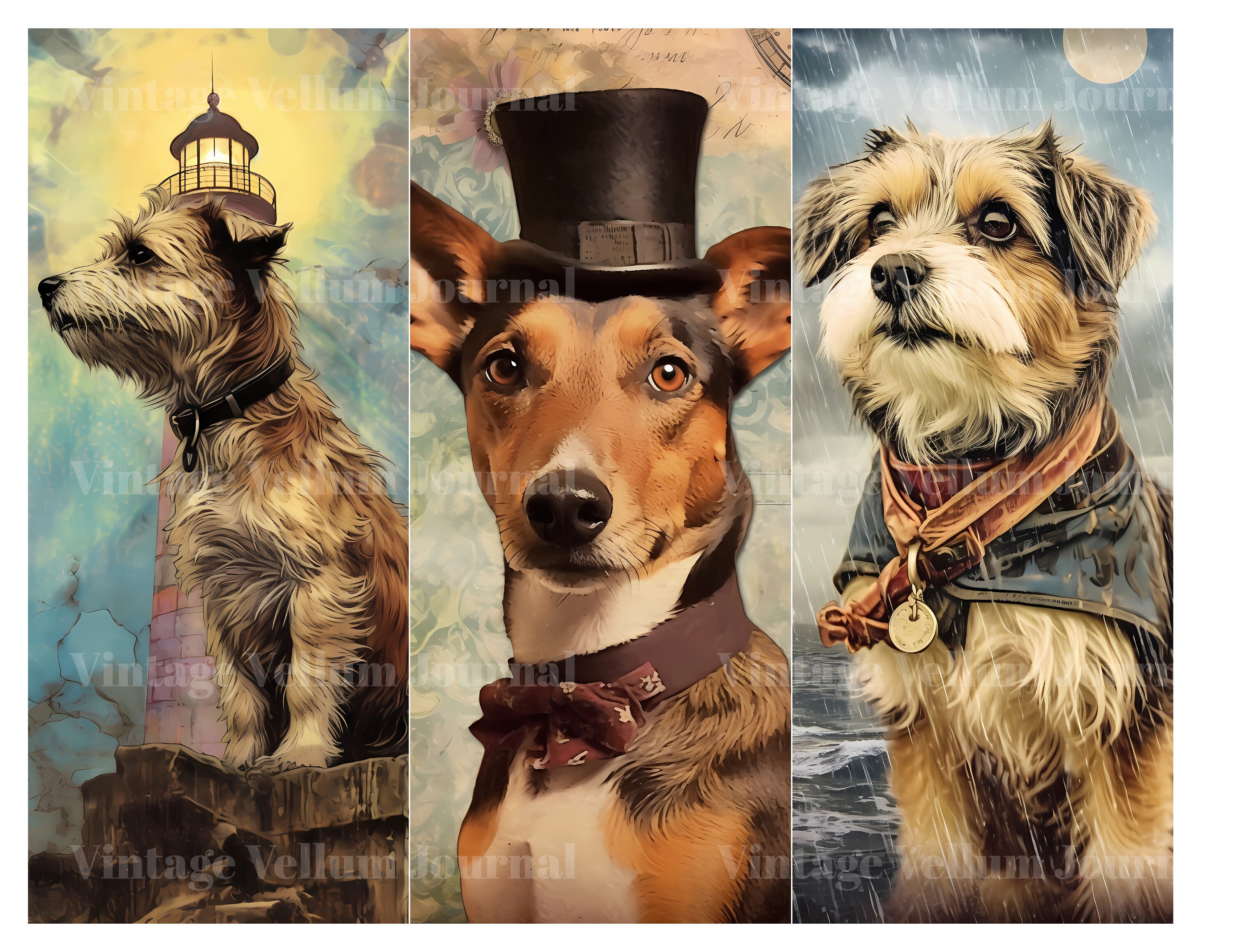 20 Hero Dog Junk Journal Pages Printable Dogs Junk Journal - Etsy