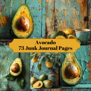 73 Avocado Junk Journal Pages - Fruits and Vegetables Junk Journal for ...