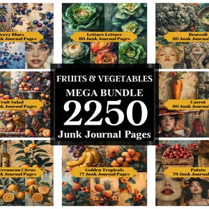 MEGA Fruit and Vegetable Junk Journal Pages Bundle - 2250 Printables ...