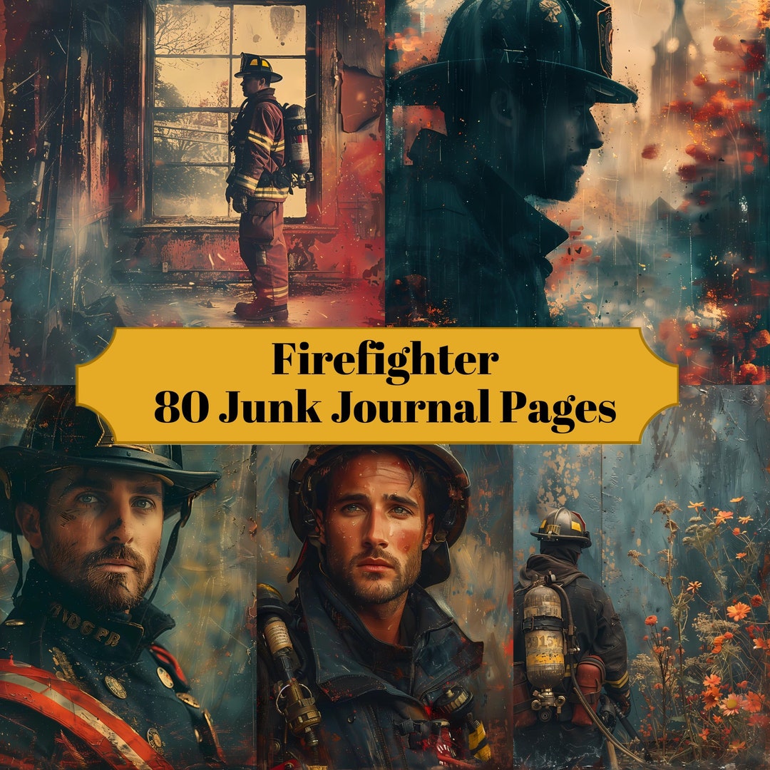 80 Firefighter Junk Journal Pages - Profession Journey Junk Journal for ...