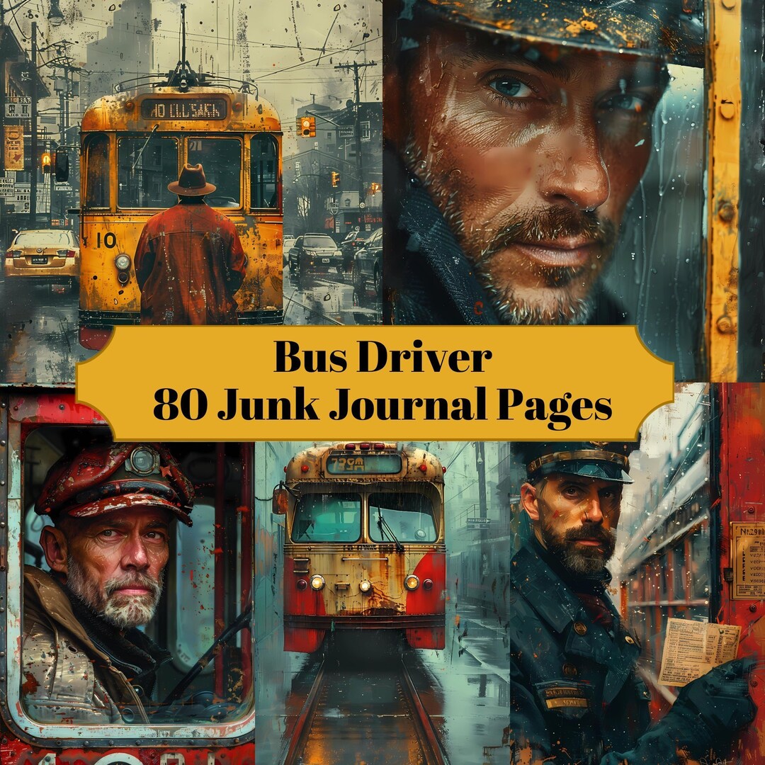 80 Bus Driver Junk Journal Pages - Profession Journey Junk Journal for ...