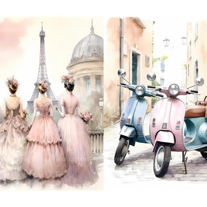 40 Parisian Vintage Shabby Chic Junk Journal Pages - Shabby Chic Junk ...