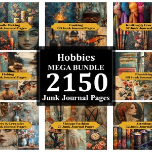 MEGA Hobbies and Crafts Junk Journal Pages Bundle - 2150 Printables for ...