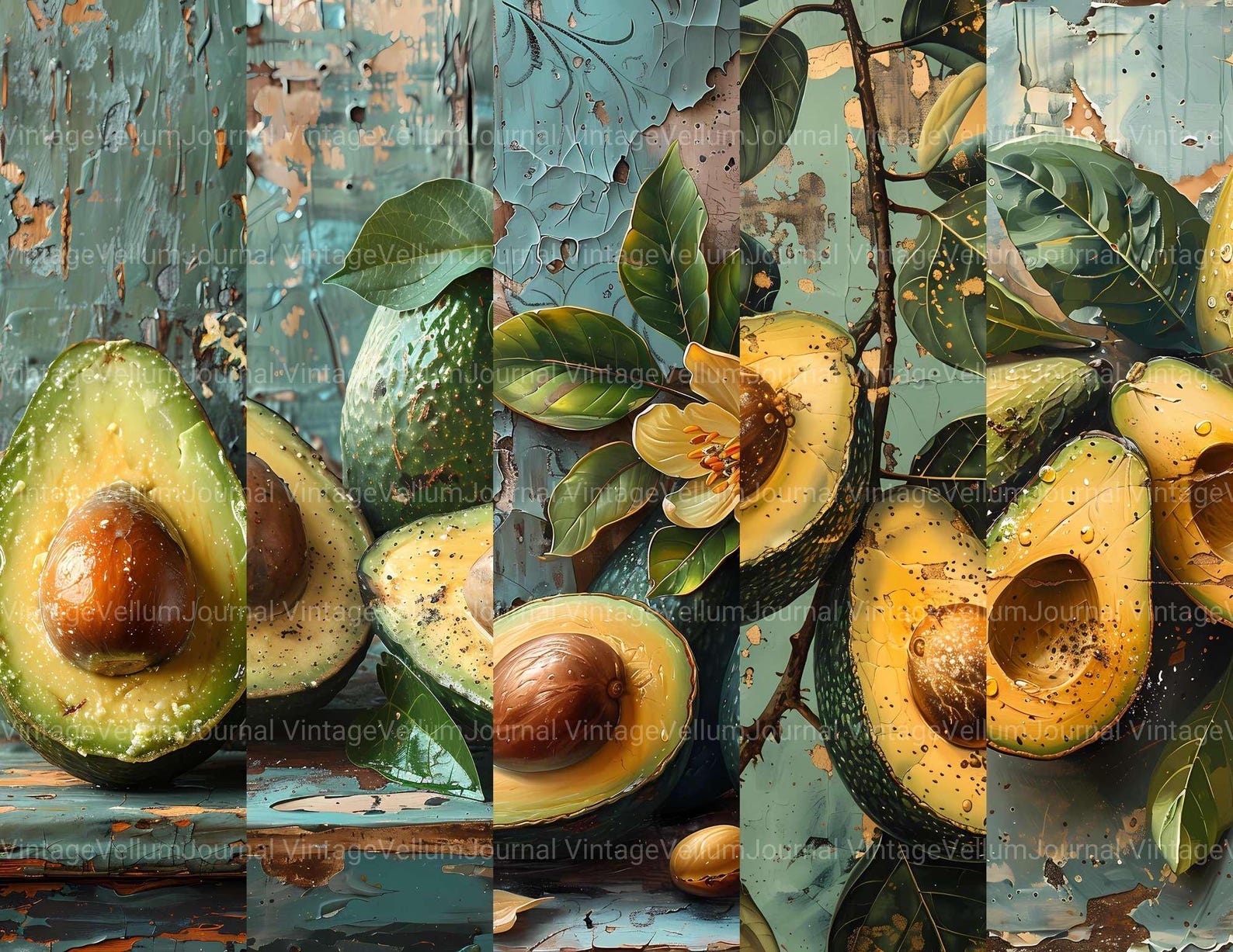 73 Avocado Junk Journal Pages - Fruits and Vegetables Junk Journal for ...