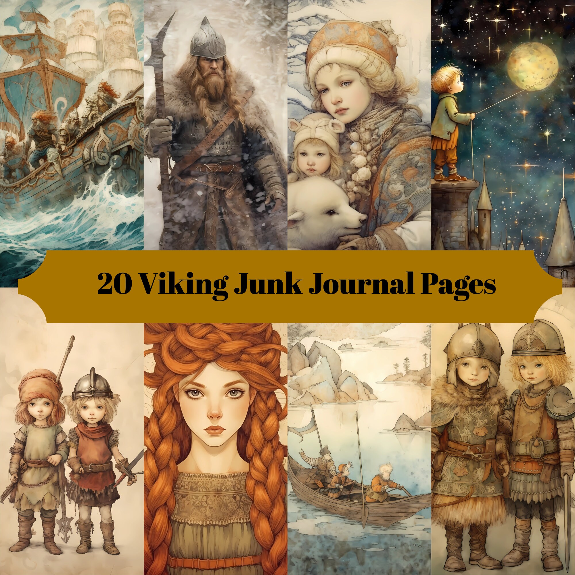 20 Cute Viking Junk Journal Pages - Printable Viking Junk Journal for ...