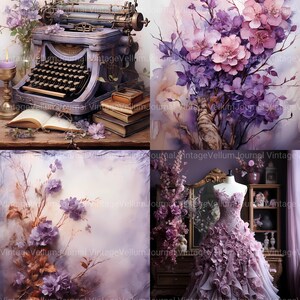 68 Mauve Purple Junk Journal Pages - Colorful Junk Journal for ...