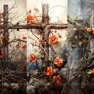 40 Stylized Crosses Junk Journal Pages - Christianity Junk Journal for ...