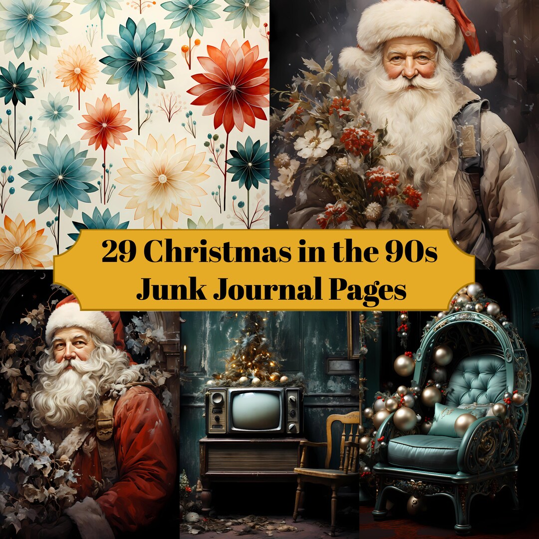 29 Christmas in the 90s Junk Journal Pages Xmas Junk Journal for ...
