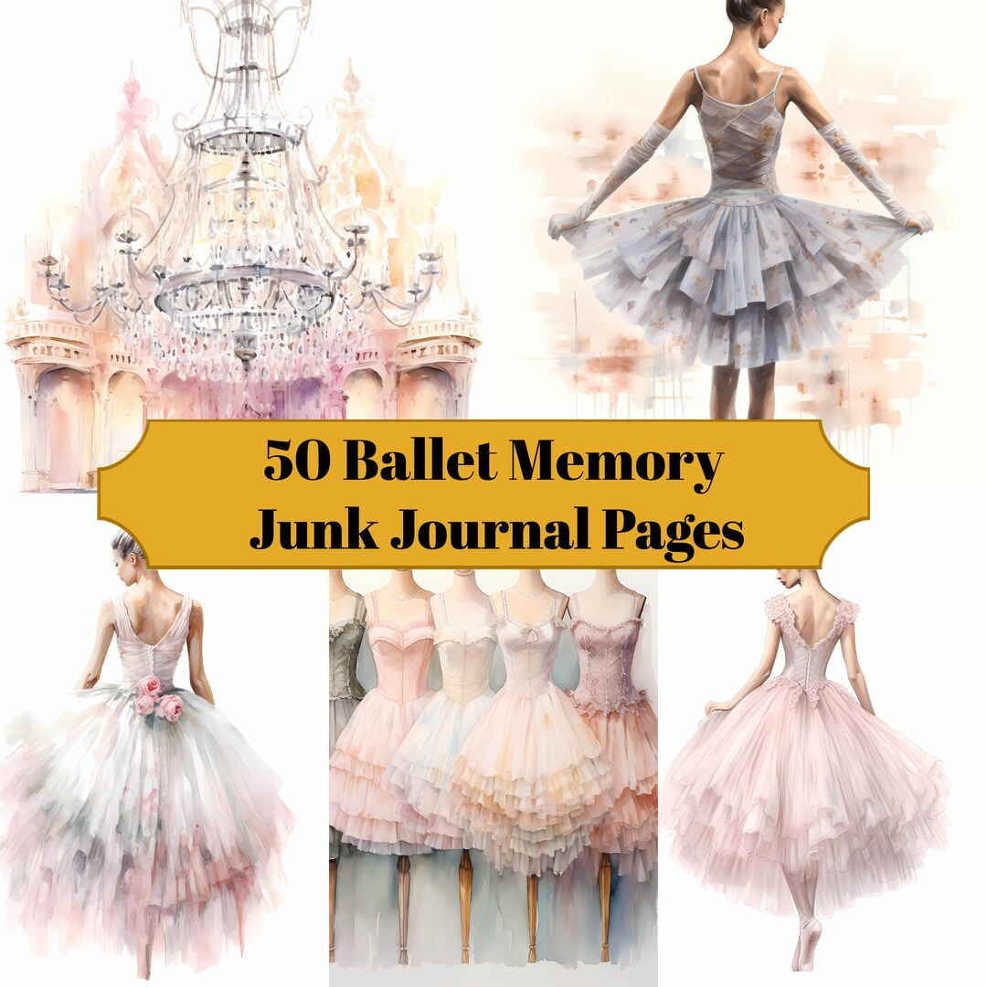 50 Ballet Memory Shabby Chic Junk Journal Pages - Shabby Chic Junk ...