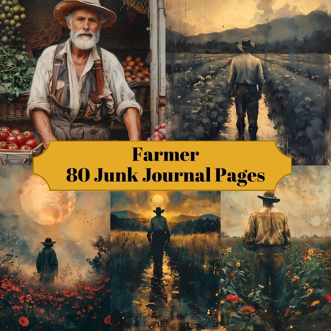 80 Farmer Junk Journal Pages - Profession Journey Junk Journal for ...