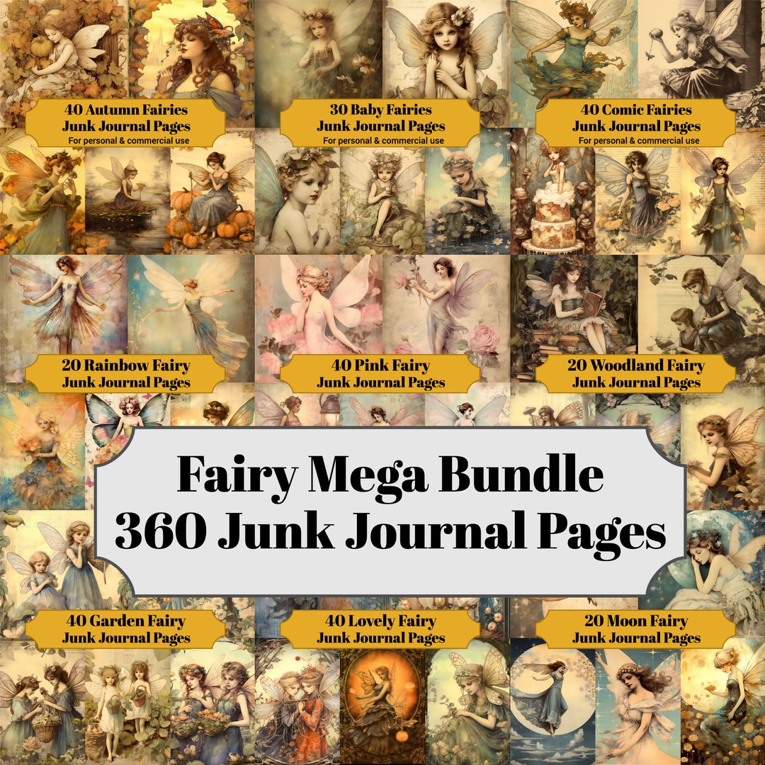 MEGA Fairy Junk Journal Pages Bundle - 360 Fairies Printables for ...