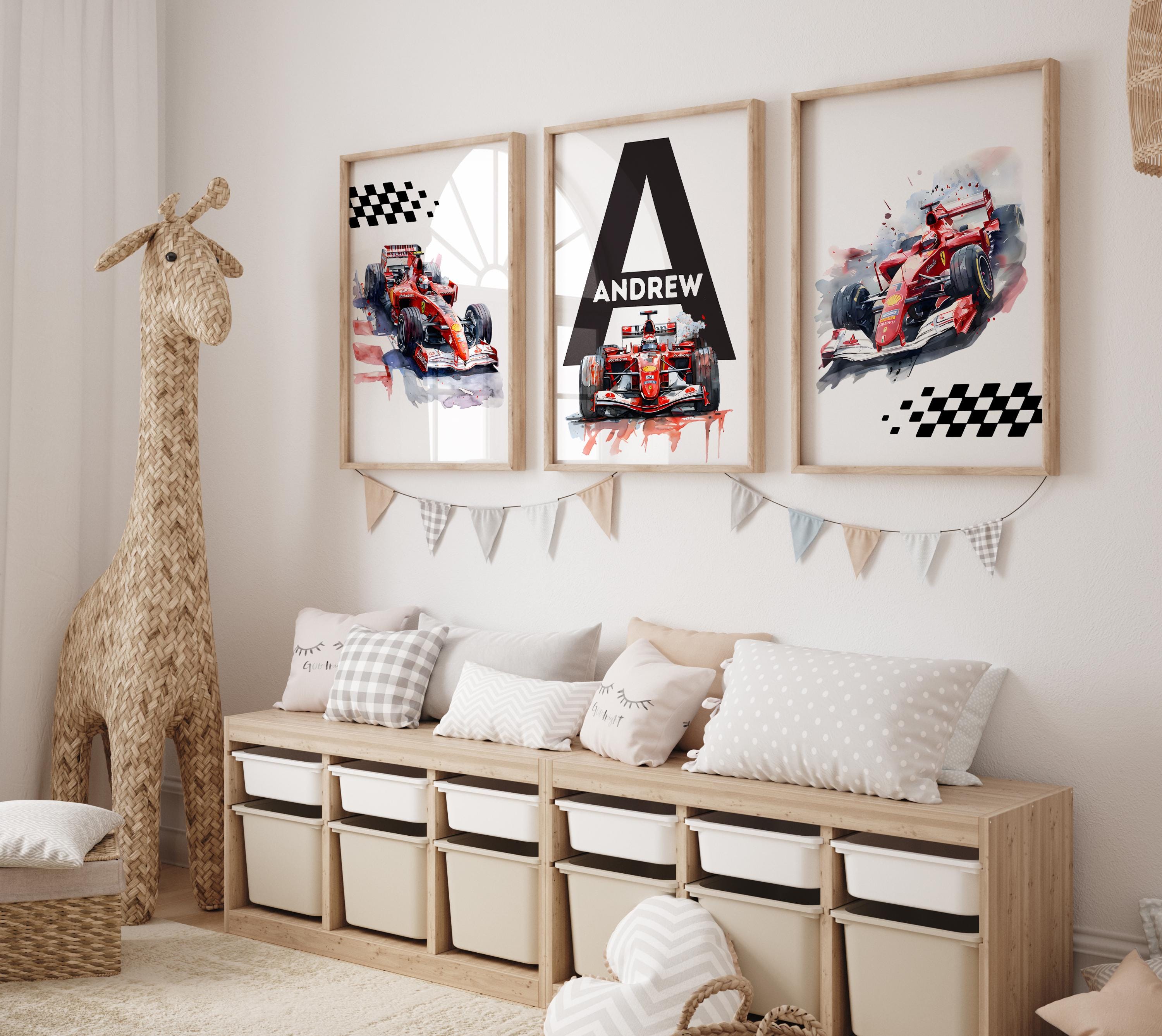 Racing Car Prints, Race Car Nursery, Racing Car Wall Decor, Kids Race ...