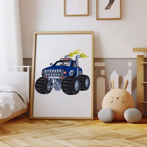 Monster Truck Prints, Monster Truck Nursery, Monster Truck Wall Art ...