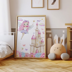 Fairytale Prints, Princess Castle Wall Art, Unicorn Prints, Fairy ...