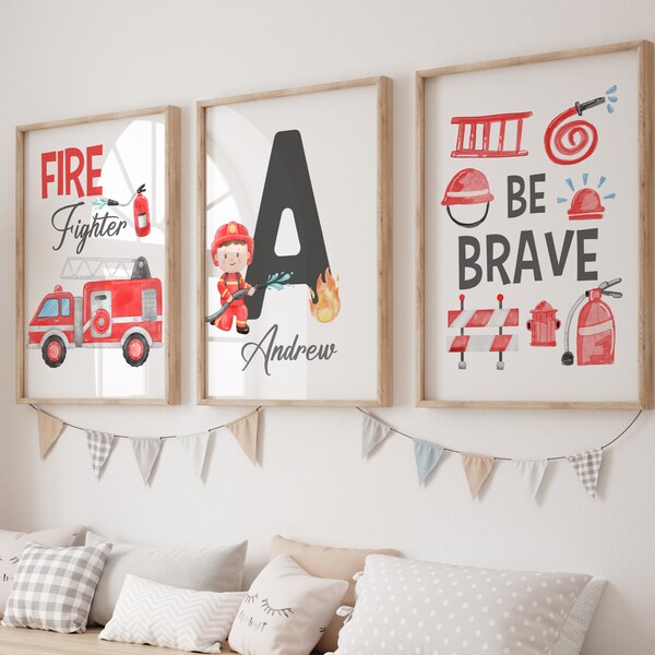 Fire Truck Nursery - Etsy
