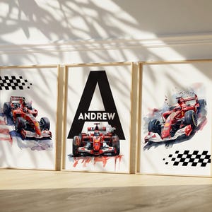 Racing Car Prints, Race Car Nursery, Racing Car Wall Decor, Kids Race ...