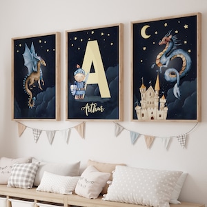 Dragon Nursery Prints, Dragon Poster, Dragon Decor, Mythical Creatures ...