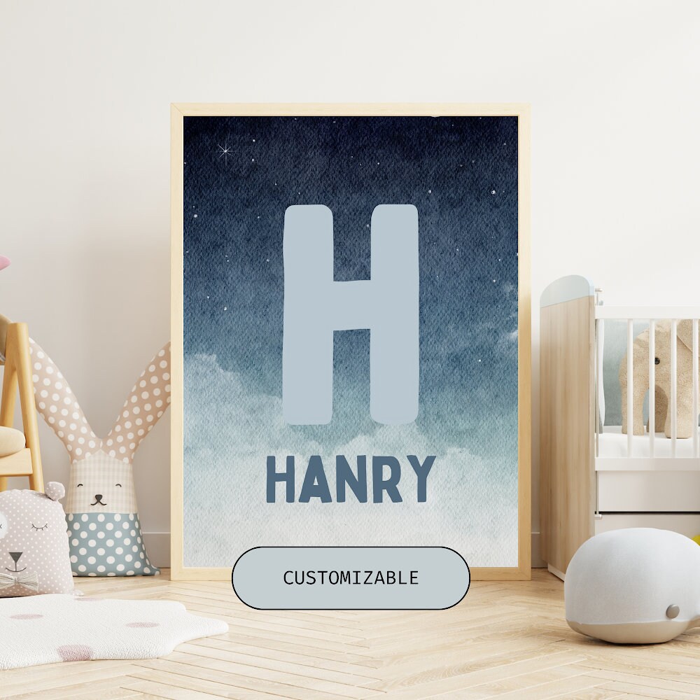 Personalized Space Wall Art Set, Astronaut Wall Art, Space Theme Wall ...