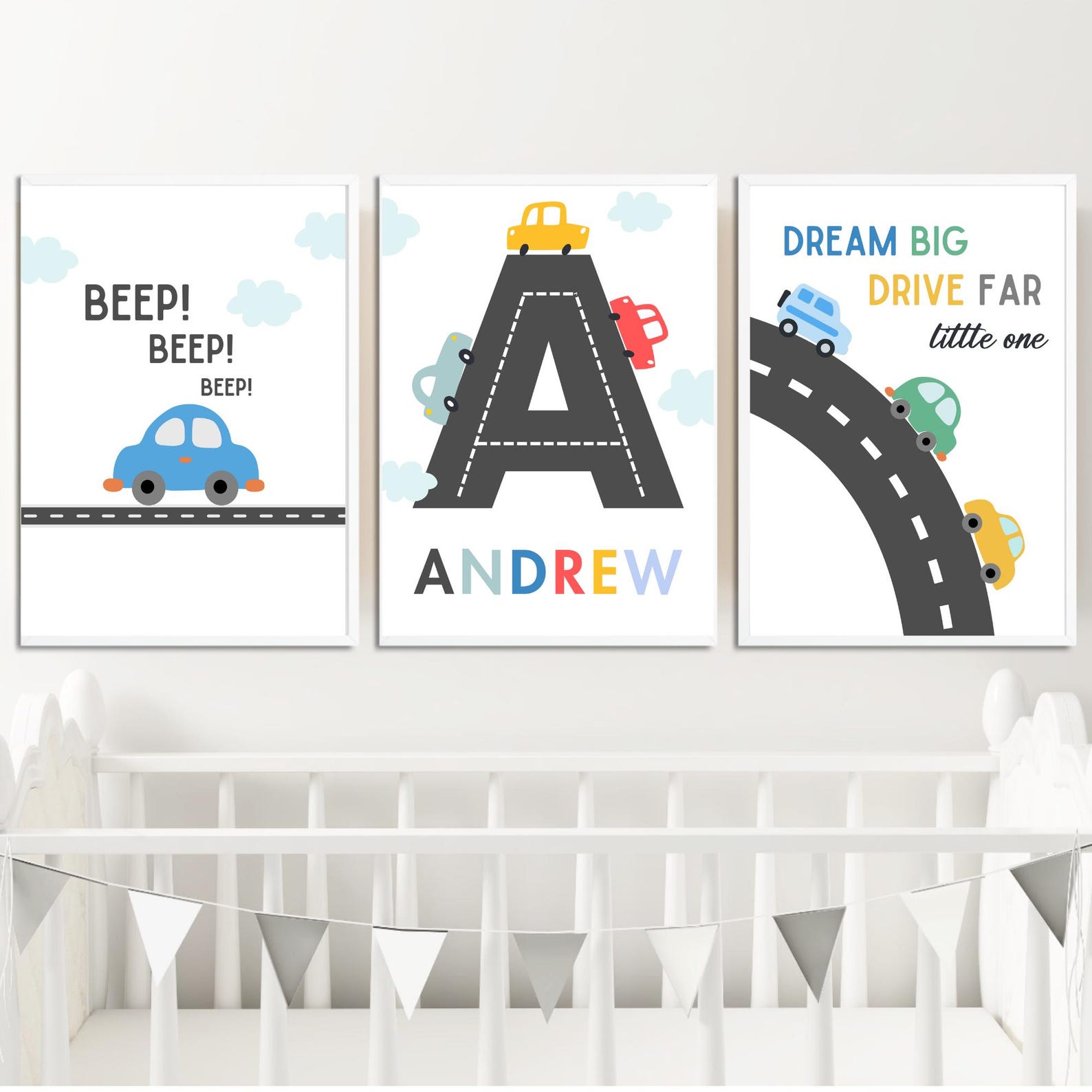 Car Nursery Print, Car Print, Car Themed Boys Room, Transport Nursery ...