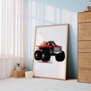 Monster Truck Prints, Monster Truck Nursery, Monster Truck Wall Art ...