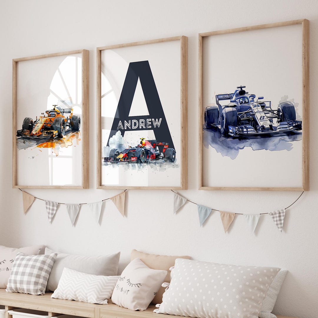 Watercolor Racing Car Prints, Boys Room Decor, Race Car Nursery, Sport ...