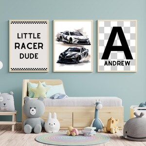 Racing Car Nursery Prints, Race Car Prints, Little Racer Dude, Boy ...