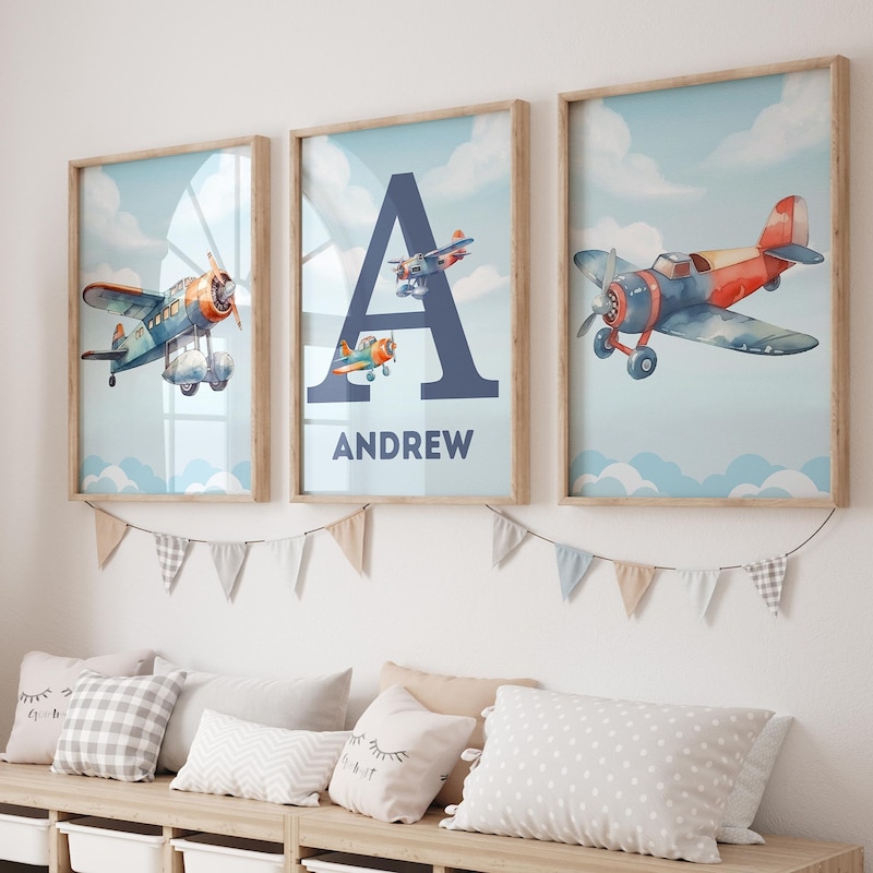 Airplane Kids Room Decor - Etsy