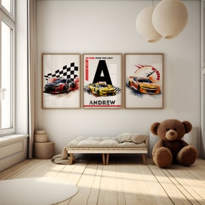 Watercolor Racing Car Print, Sport Car Print, Racing Car Nursery ...