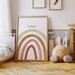Boho Rainbow Set of 3 Nursery Prints, Rainbow Prints, Teddy Bear ...