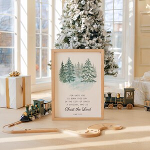 Christian Bible Print, Christmas Bible Wall Art, Christmas Decor ...