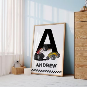 Monster Truck Prints, Monster Truck Wall Art, Boys Room Car Decor, Baby ...
