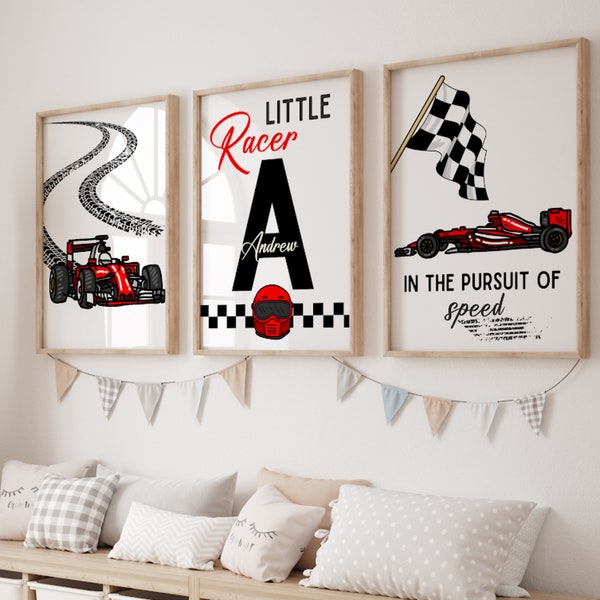 Baby Boy Car Racing Wall Decor - Etsy