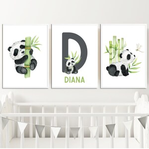 Panda Nursery Decor, Panda Room Decor, Boy Nursery Art, Panda Wall Art ...