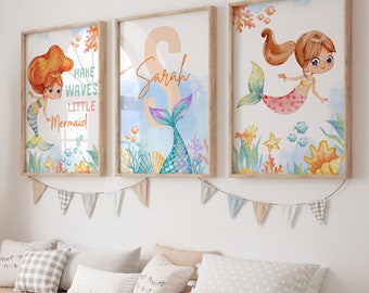 Magical Mermaid Wall Art – Printable Kids Room Decor | Under the Sea ...