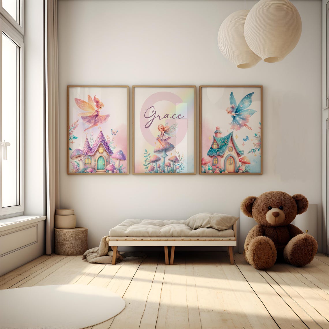 Magical Fairy Girls Bedroom Print, Fairy Prints, Fairy Decor Room ...
