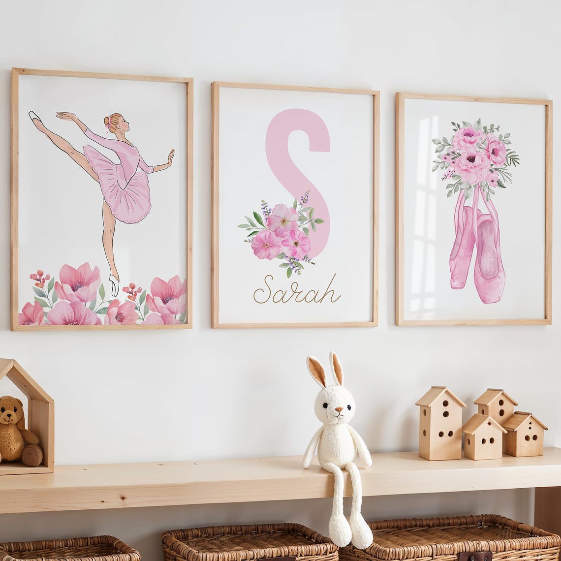 Ballet Prints, Ballerina Nursery Decor, Girls Nursery Wall Art, Ballet ...